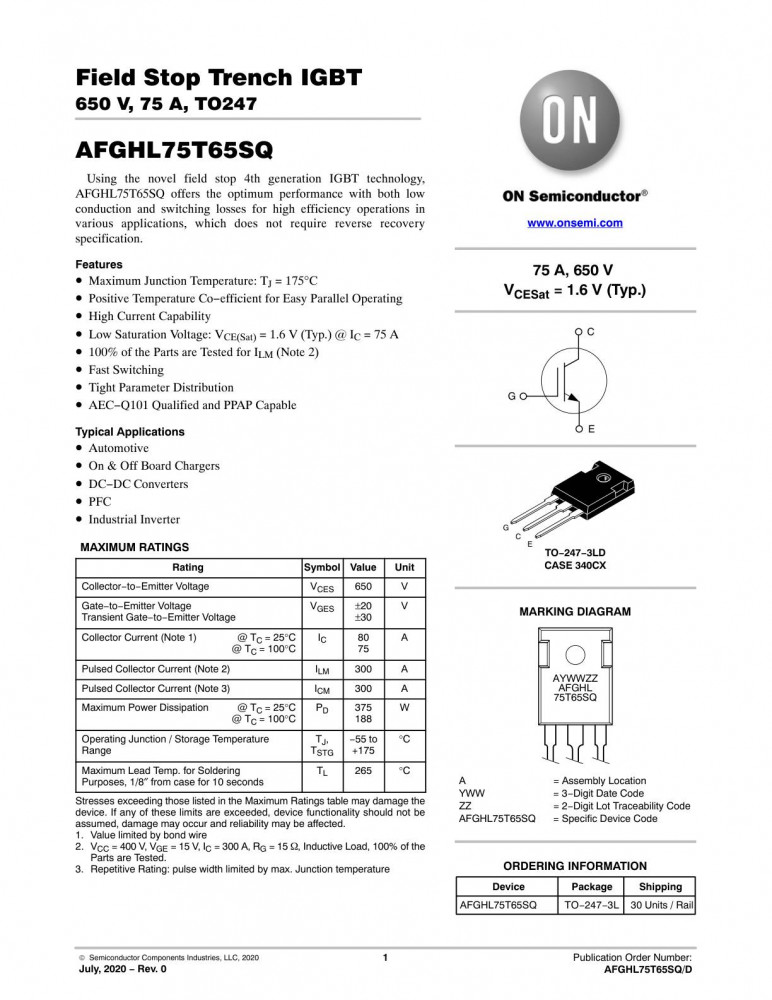 AFGHL75T65SQ datasheet page 2