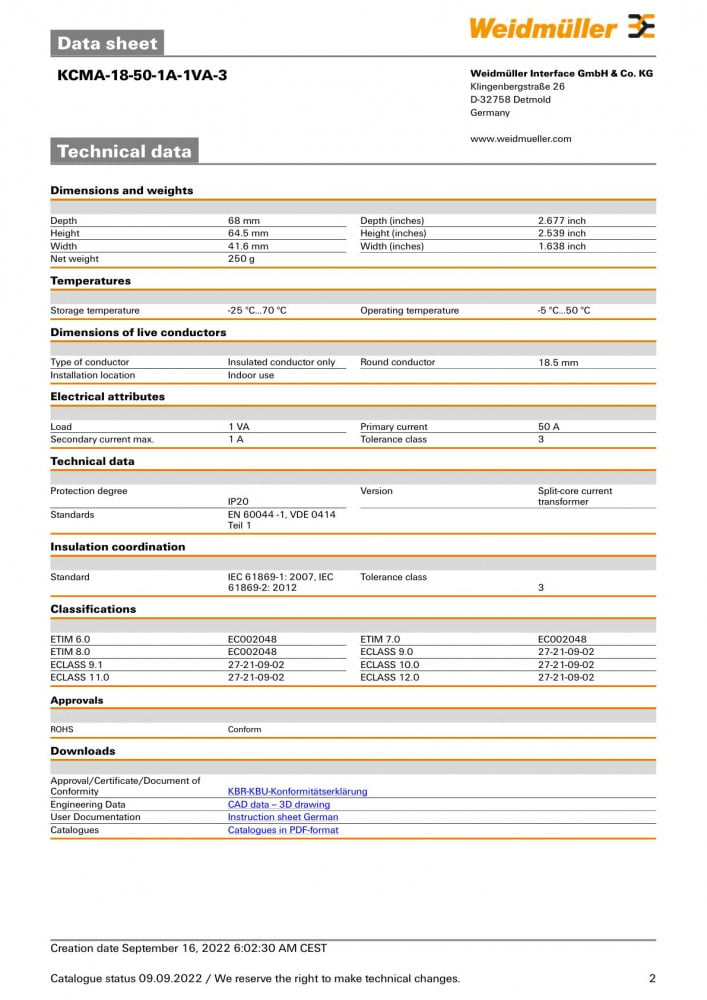 WEIDMULLER 1482020000 documentation page 2