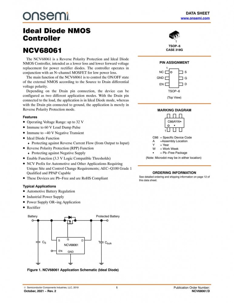 NCV68061 datasheet page 1