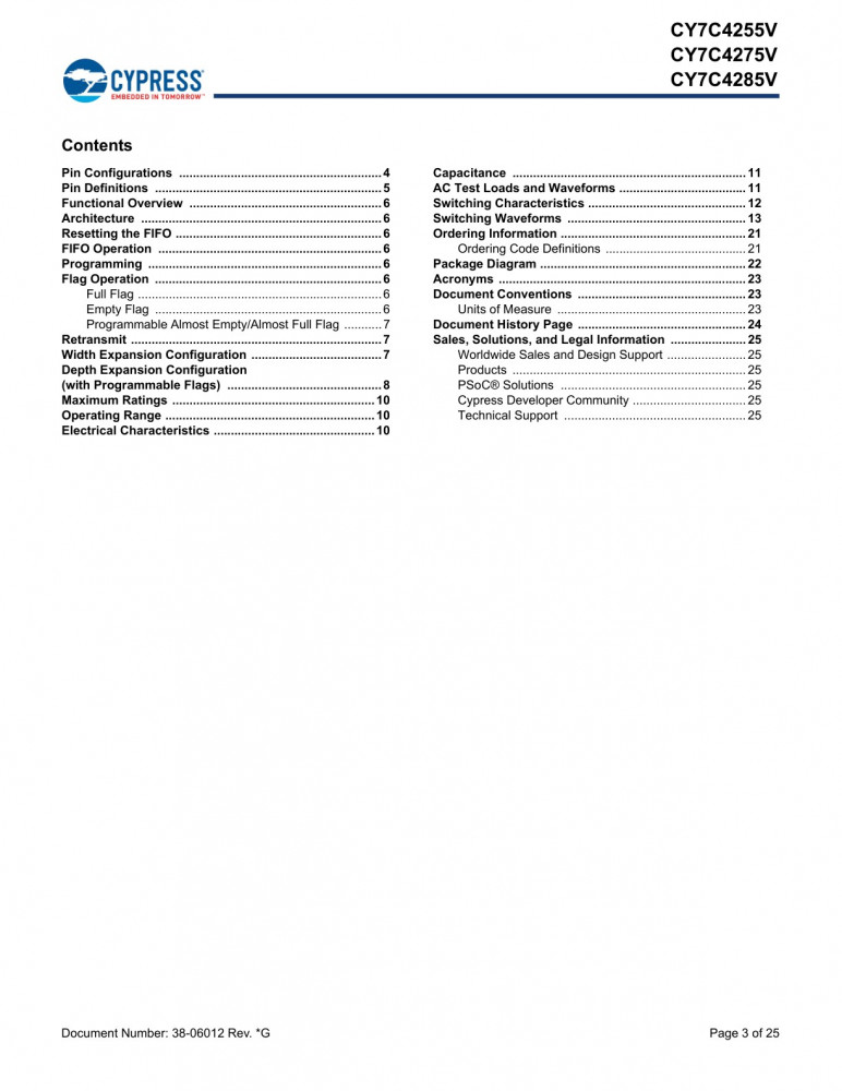 CY7C4275V-15ASXC datasheet page 4