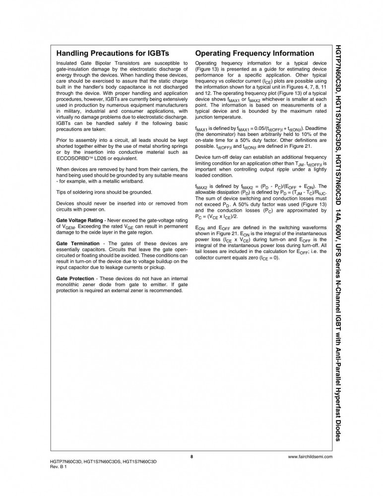 HGTP7N60C3D datasheet page 8