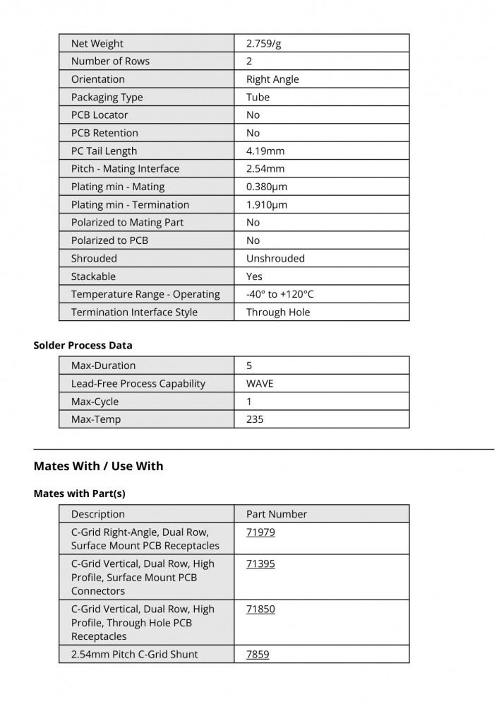 MOLEX 50348535 technical document page 3