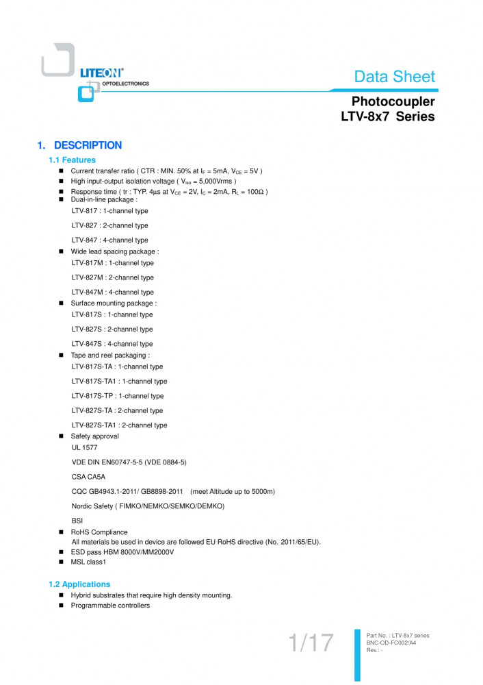 LTV-8x7 datasheet page 2