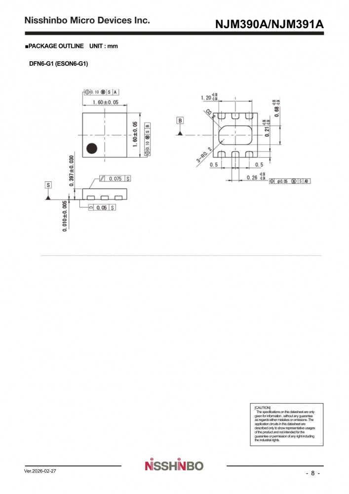 NJM391A datasheet page 8