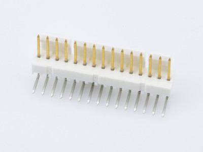 KK 254 Solid Header, Right-Angle, with Friction Lock, 15 Circuits, 0.51µm Gold (Au) Plating, Bag for sale