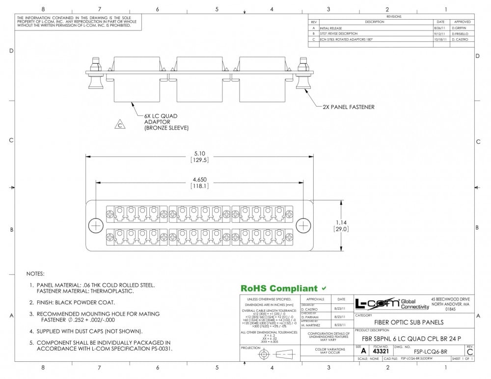 FSP-LCQ6-BR technical document preview