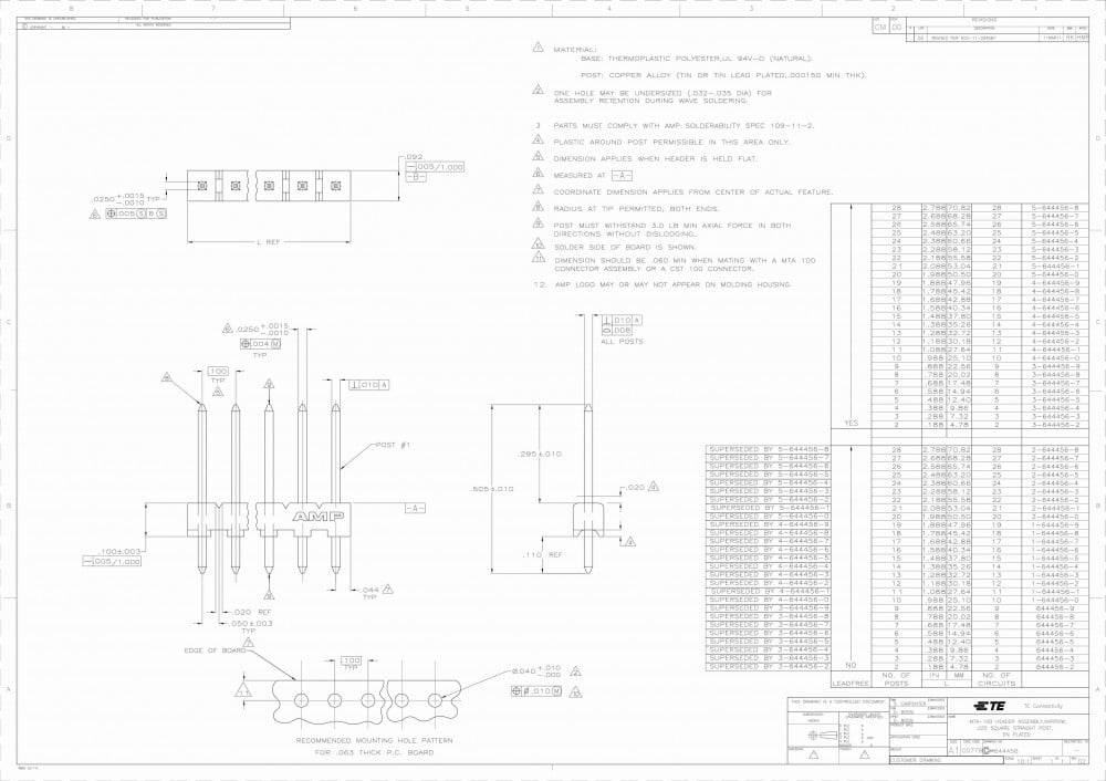 TE Connectivity 3-644456-2 technical drawing