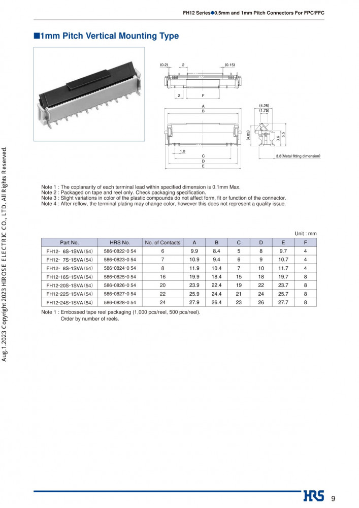 HRS FH12 datasheet page 9