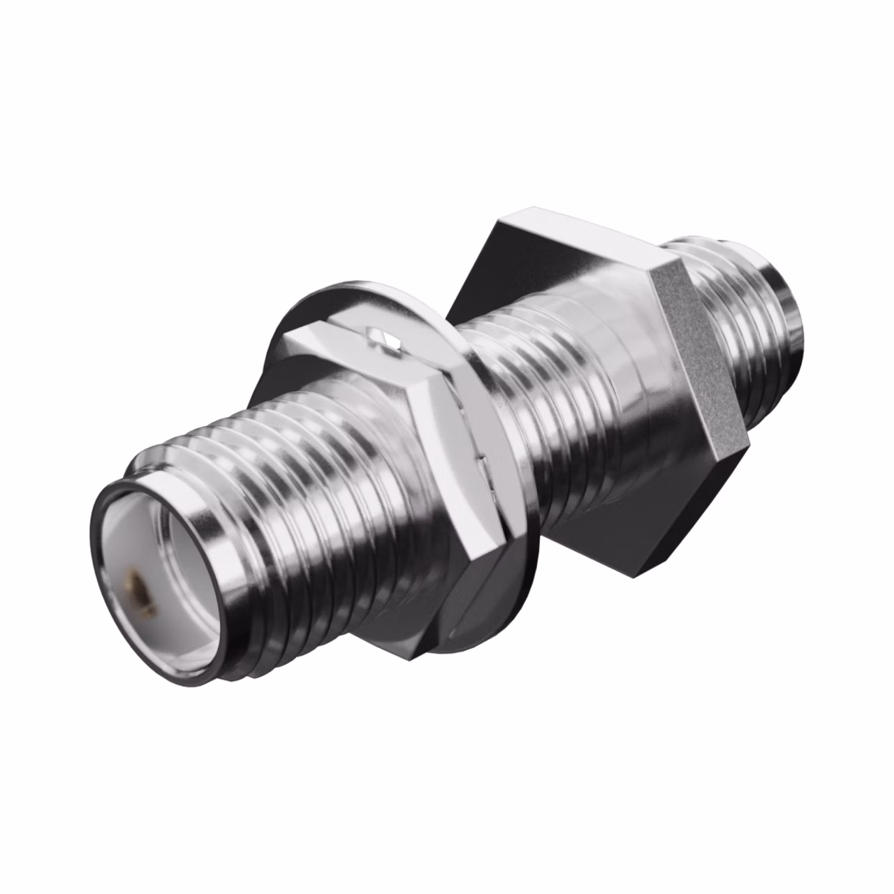 SMA Jack-to-SMA Jack, Bulkhead, Adapter, One Piece Per Bag, 50 Ohms for sale