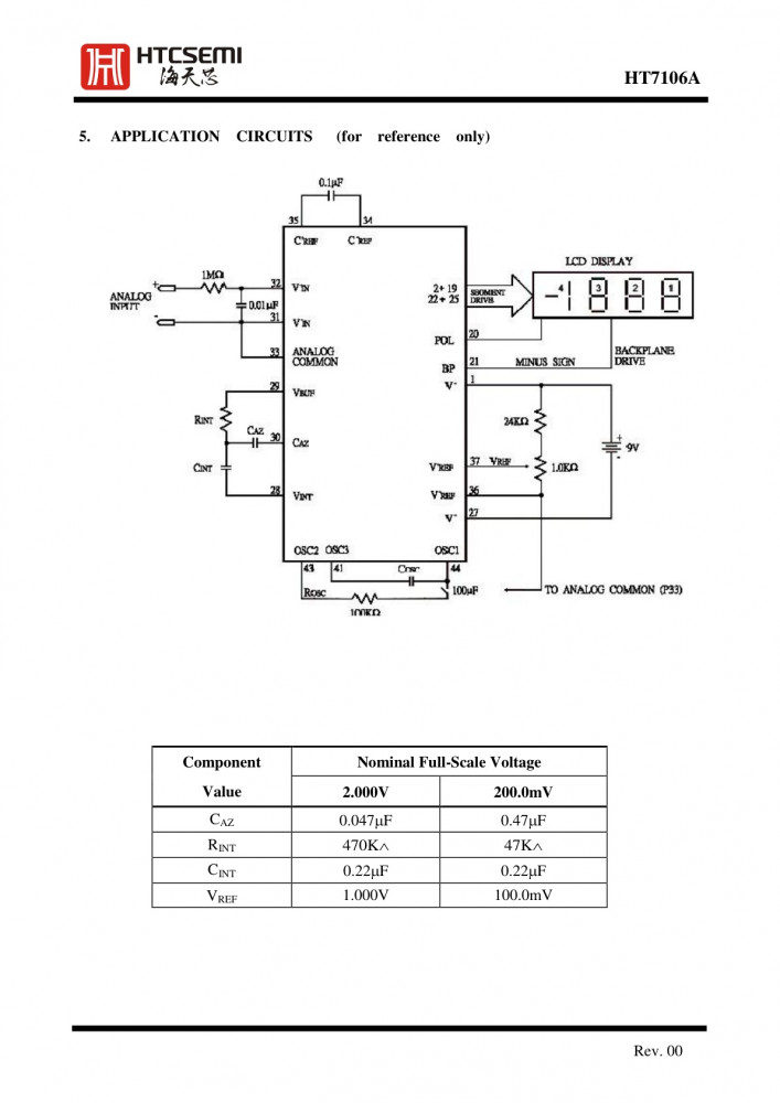 HT7106ARQZ44 datasheet page 10
