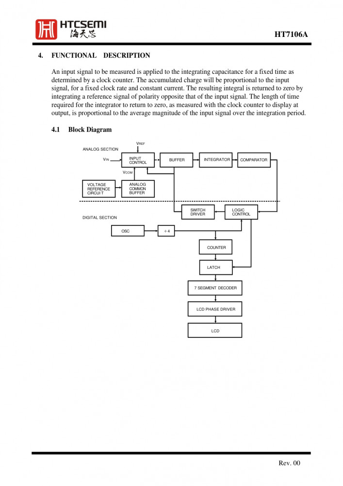 HT7106ARQZ44 datasheet page 4