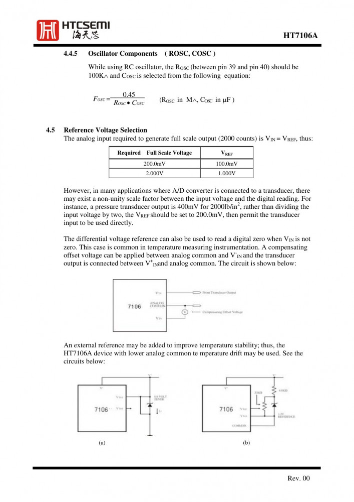 HT7106ARQZ44 datasheet page 9