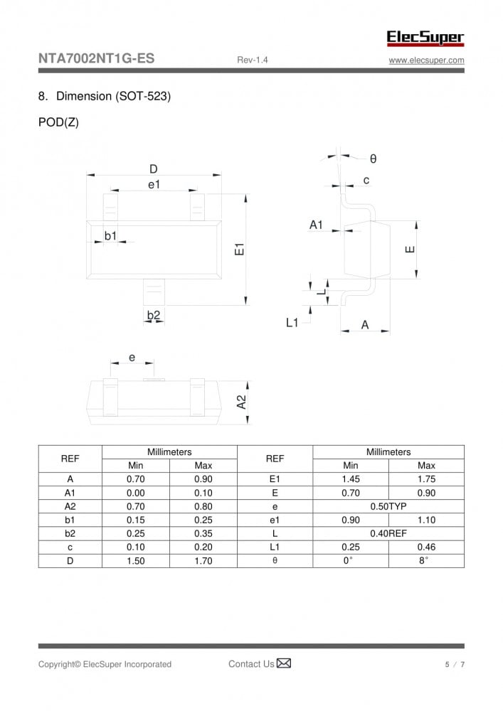 NTA7002NT1G-ES datasheet page 5
