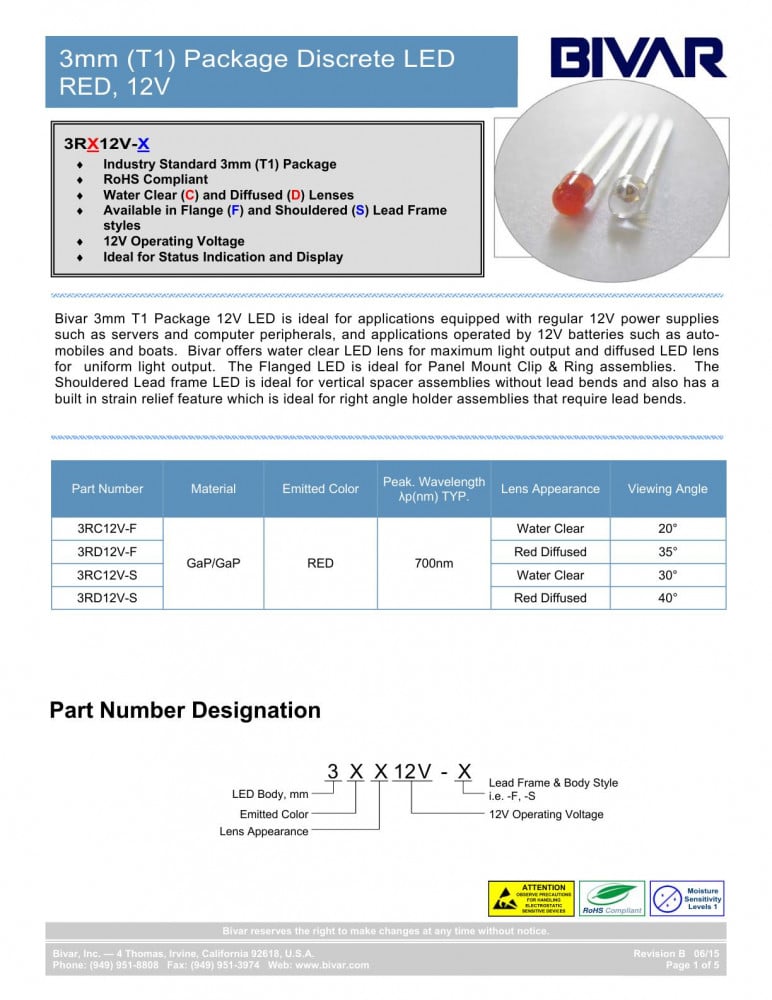 BIVAR 3RD12V datasheet page 1