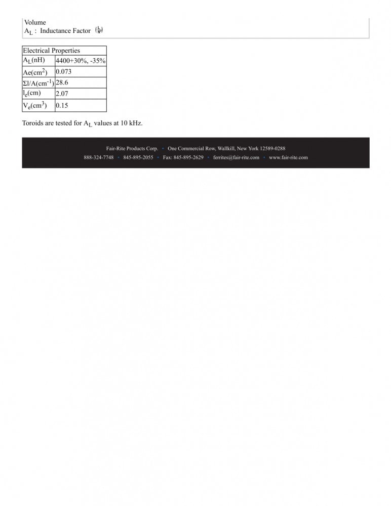 Fair-Rite 5976000221 catalog documentation page 2