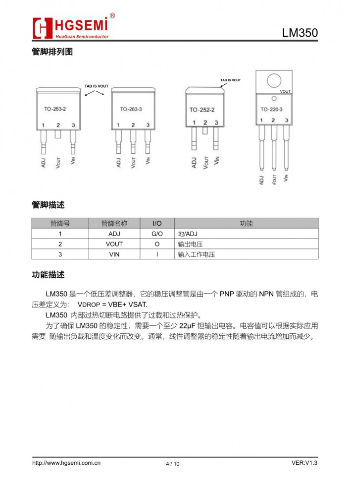 LM350T datasheet page 4