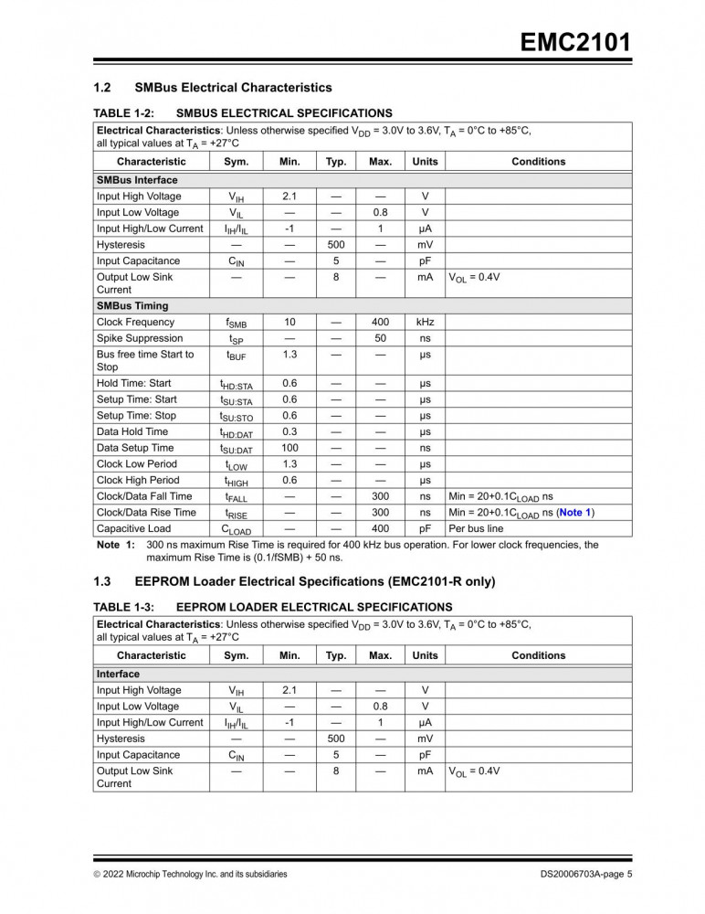 EMC2101 technical document page 5