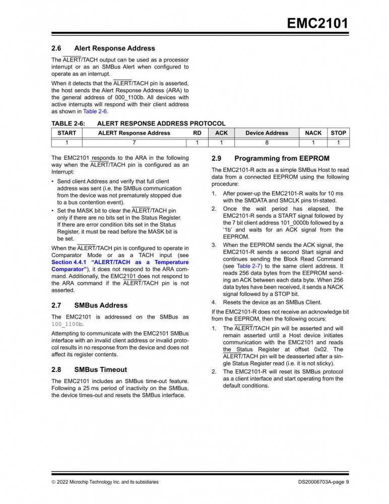 EMC2101 technical document page 9