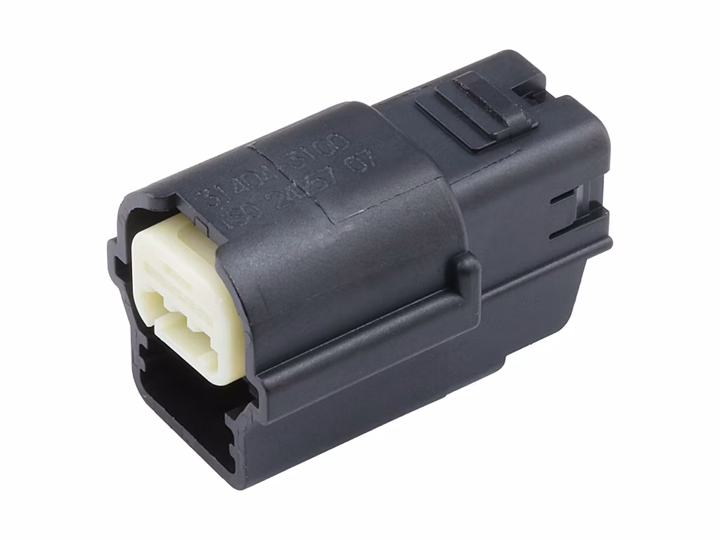 2.54mm MX64 Sealed Crimp Housing, Single Row, Kaizan Terminal, Gray, 3 Circuits, Key B, without CPA Lock