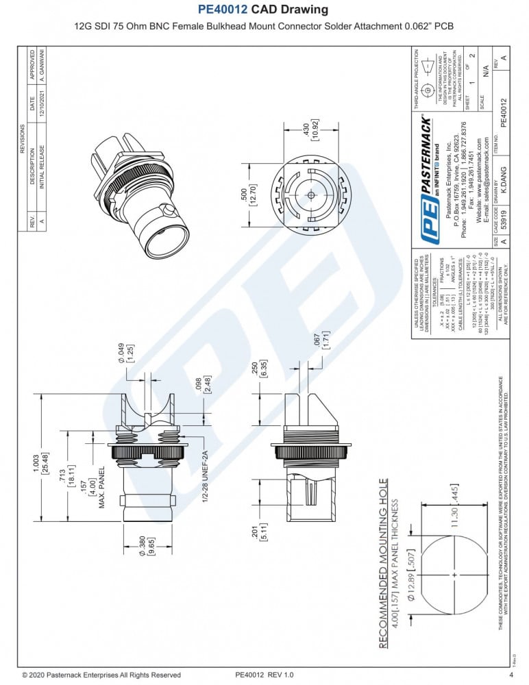 PE40012 technical document page 4