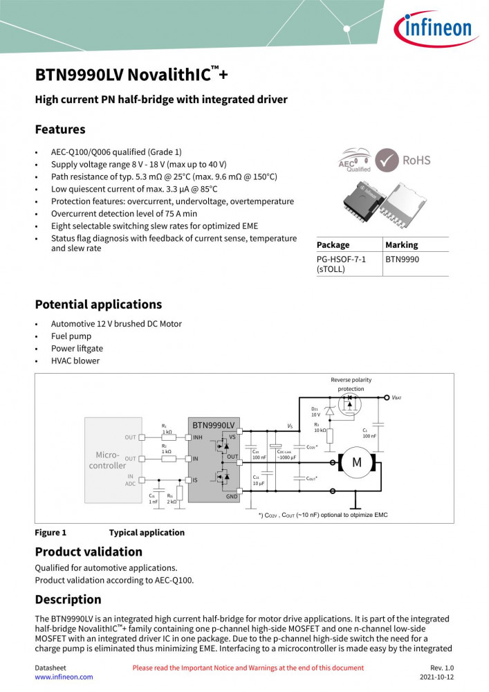 BTN9990LV datasheet page 1