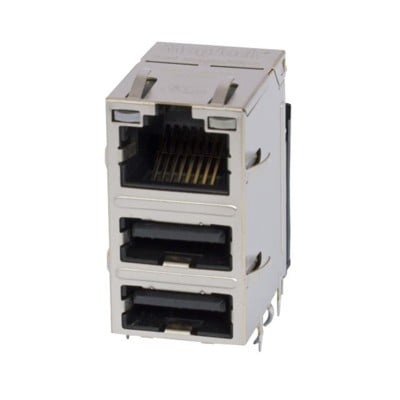 Bel Fuse 1-2250125-2 Modular Ethernet Connector Jack With Magnetics for sale