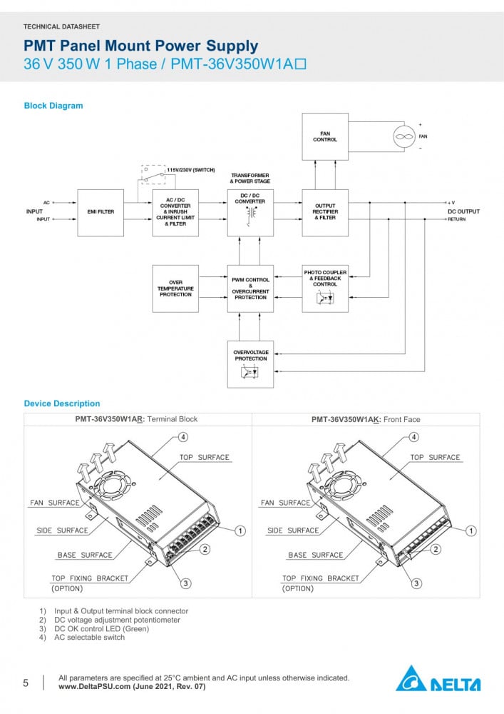 PMT-36V350W1AR datasheet page 5