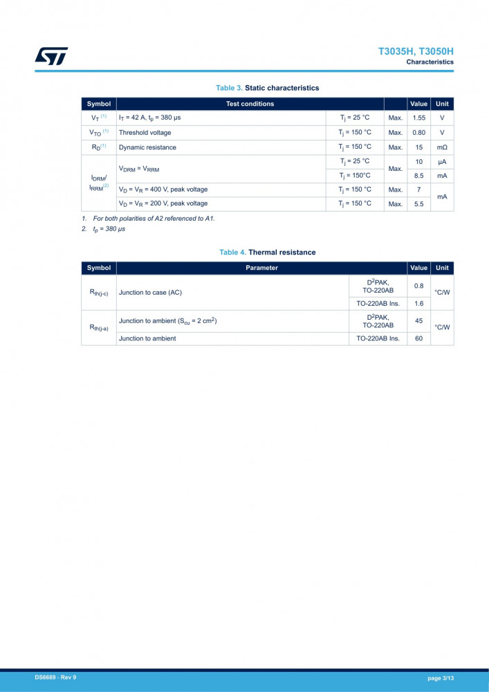 T3035H datasheet page 3