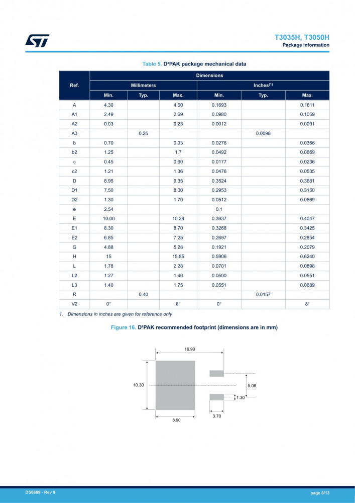T3035H datasheet page 8