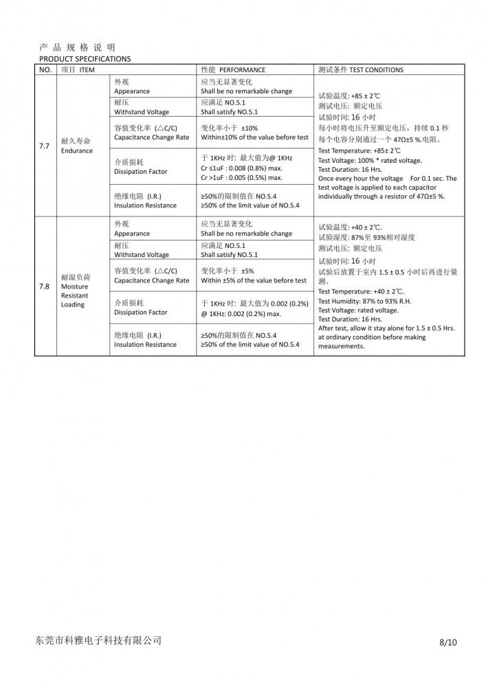 KYET KP104J2J0702 specification page 8