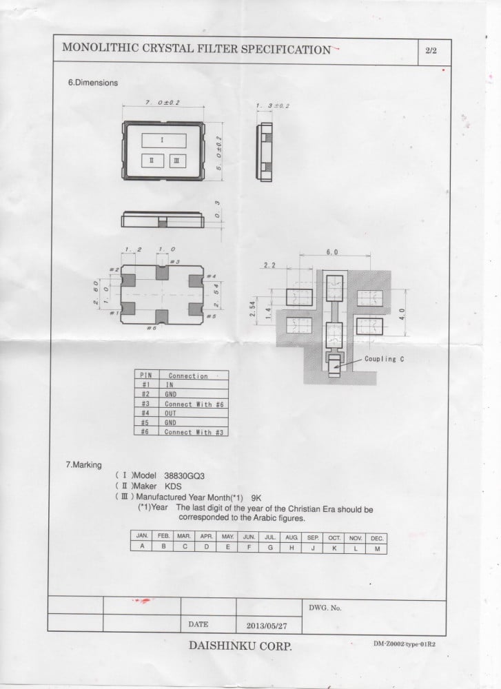 KDS 1D38830GQ3 technical document page 2