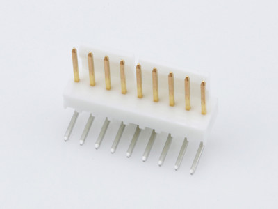 KK 254 Solid Header, Right-Angle, with Friction Lock, 9 Circuits, 0.51µm Gold (Au) Plating, Bag for sale