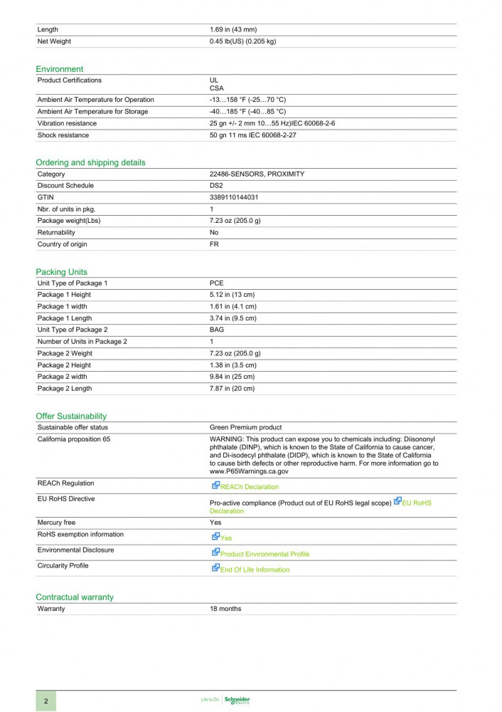 XS530B1NBL2 technical document page 2