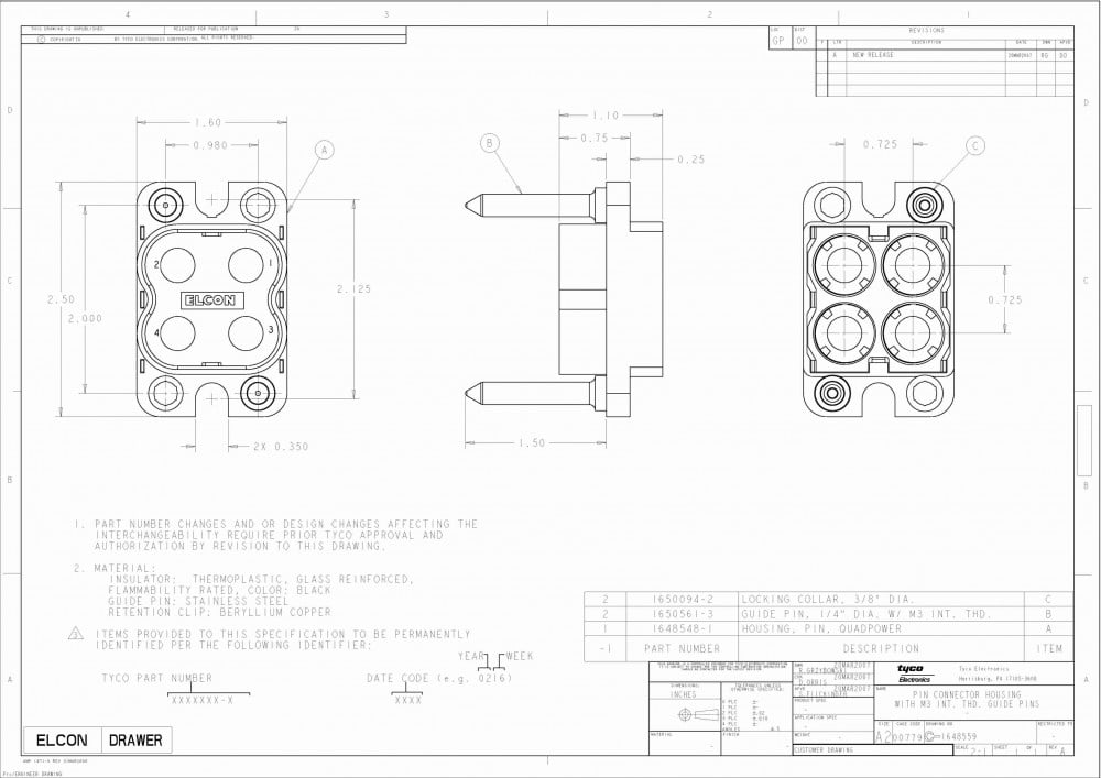 TE Connectivity 1648559-1 technical drawing preview