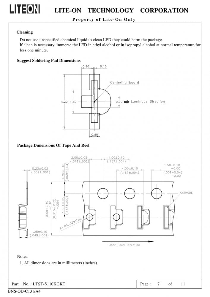 LTST-S110KGKT datasheet page 8