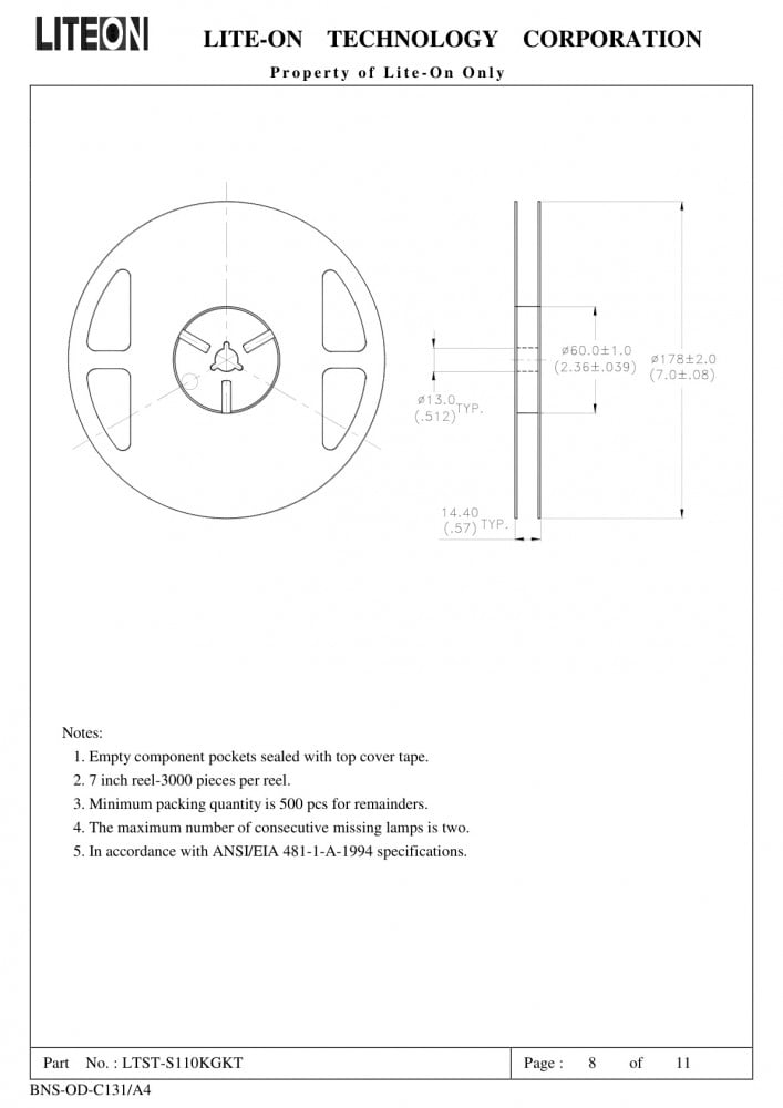LTST-S110KGKT datasheet page 9