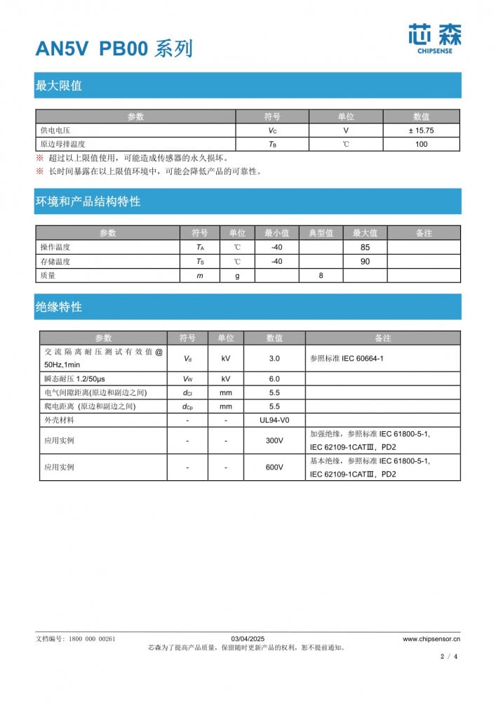 AN5V PB00 datasheet page 2