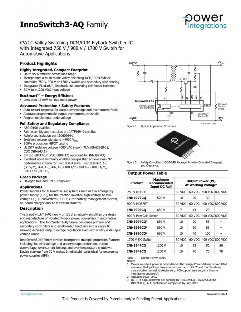 INN3996CQ-TL datasheet page 1