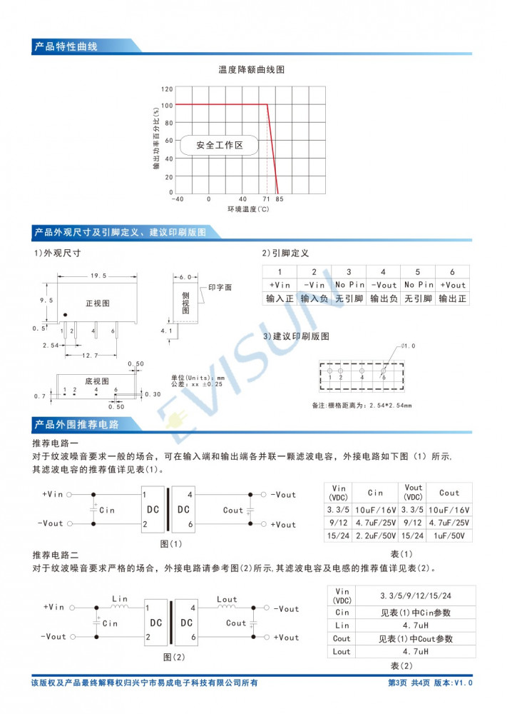 EVISUN IB2405LS-1W datasheet page 3
