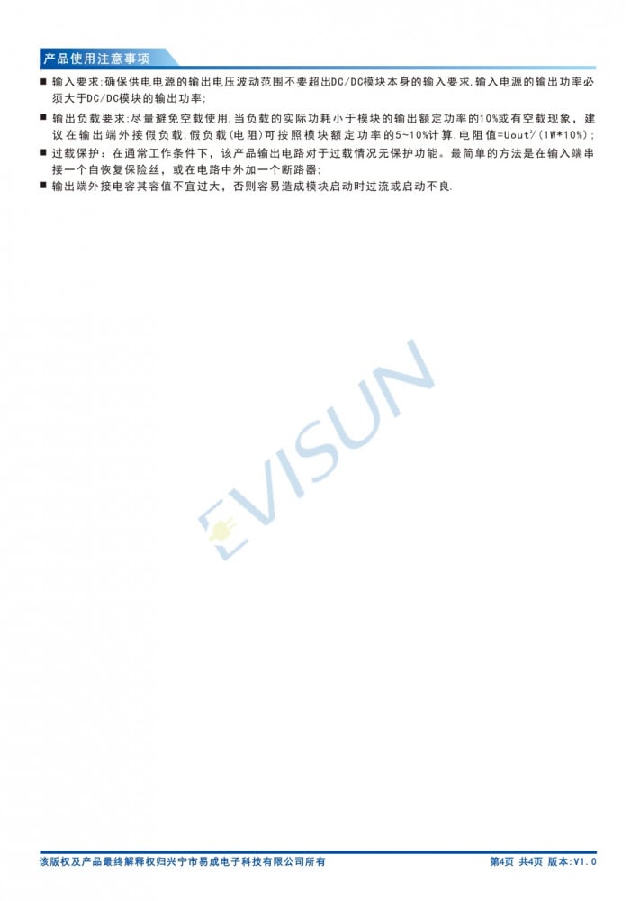 EVISUN IB2405LS-1W datasheet page 4