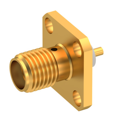 SMA / ADJUSTABLE SQUARE FLANGE JACK RECEPTACLE WITH CYLINDRICAL CONTACT for sale