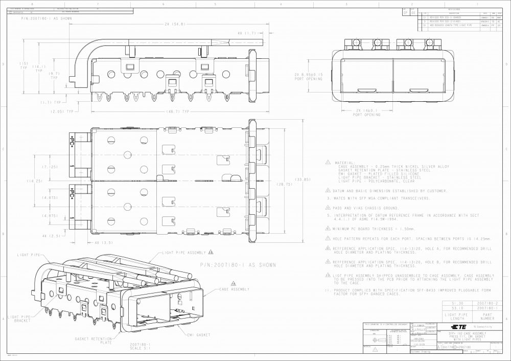 TE Connectivity 2007180-2 drawing page 1