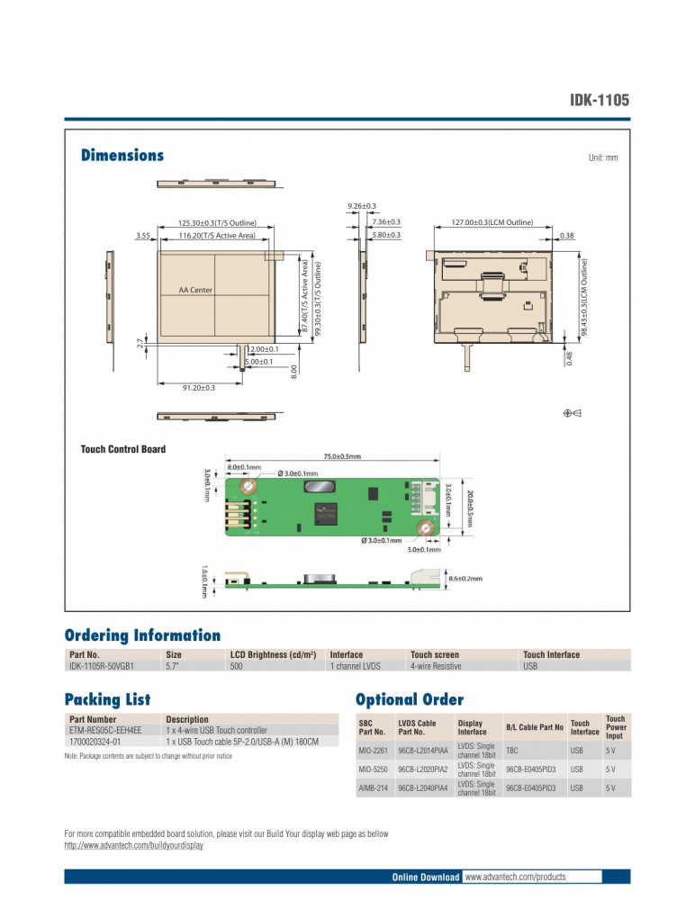 IDK-1105 technical document page 2