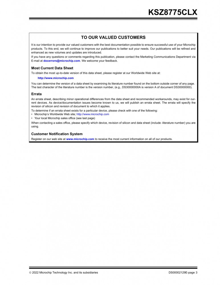 KSZ8775 technical document preview, page 3