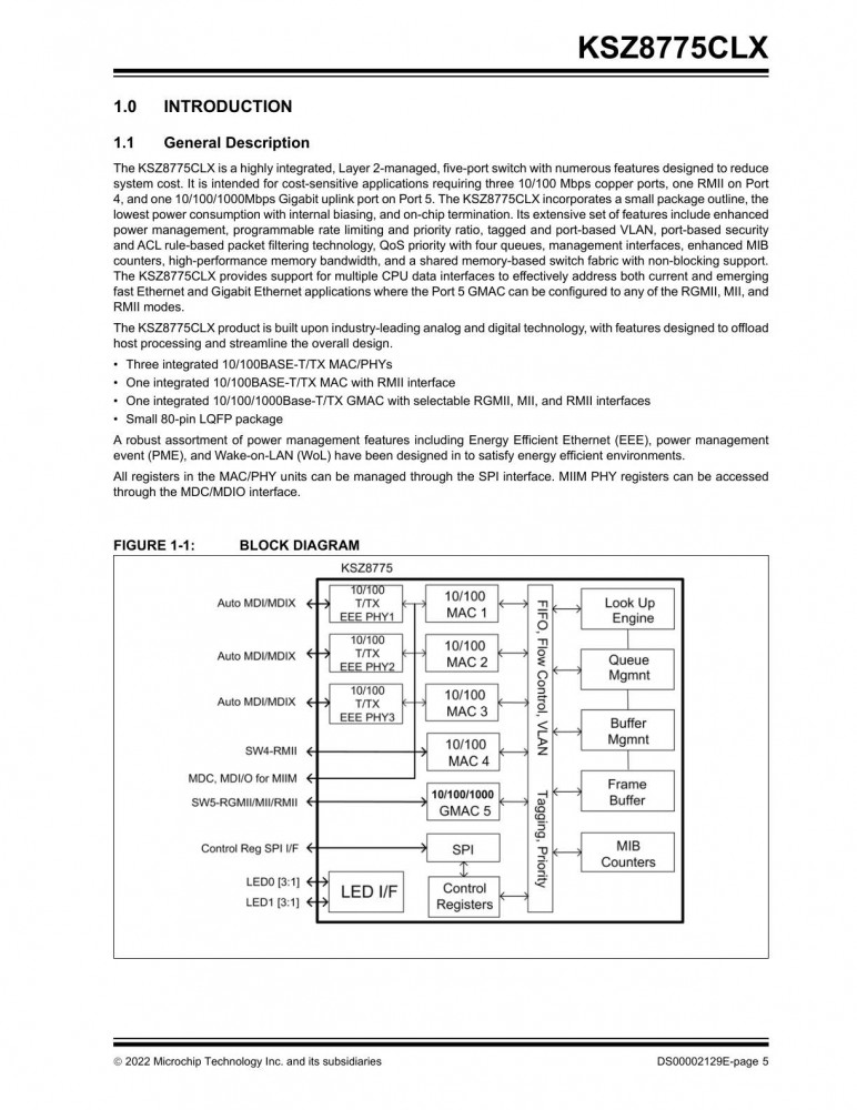 KSZ8775 technical document preview, page 5