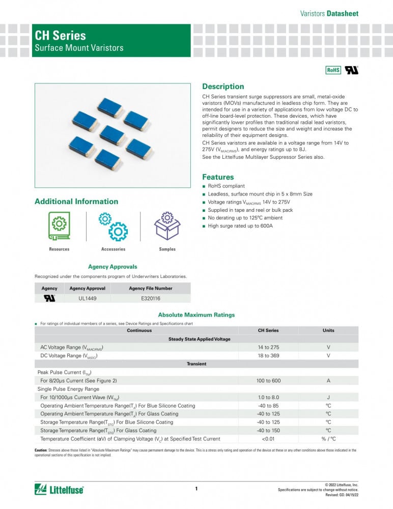 V390CH8T datasheet page 1