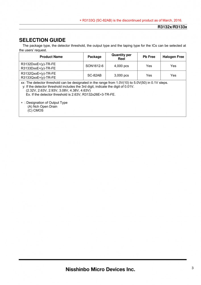R3133 datasheet page 3