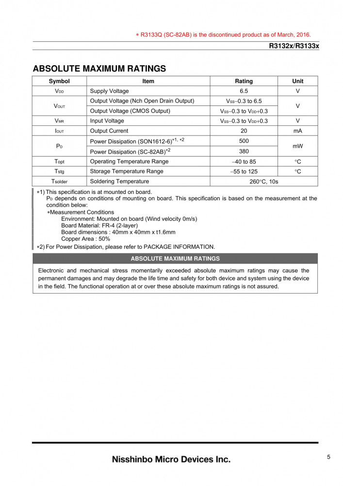 R3133 datasheet page 5