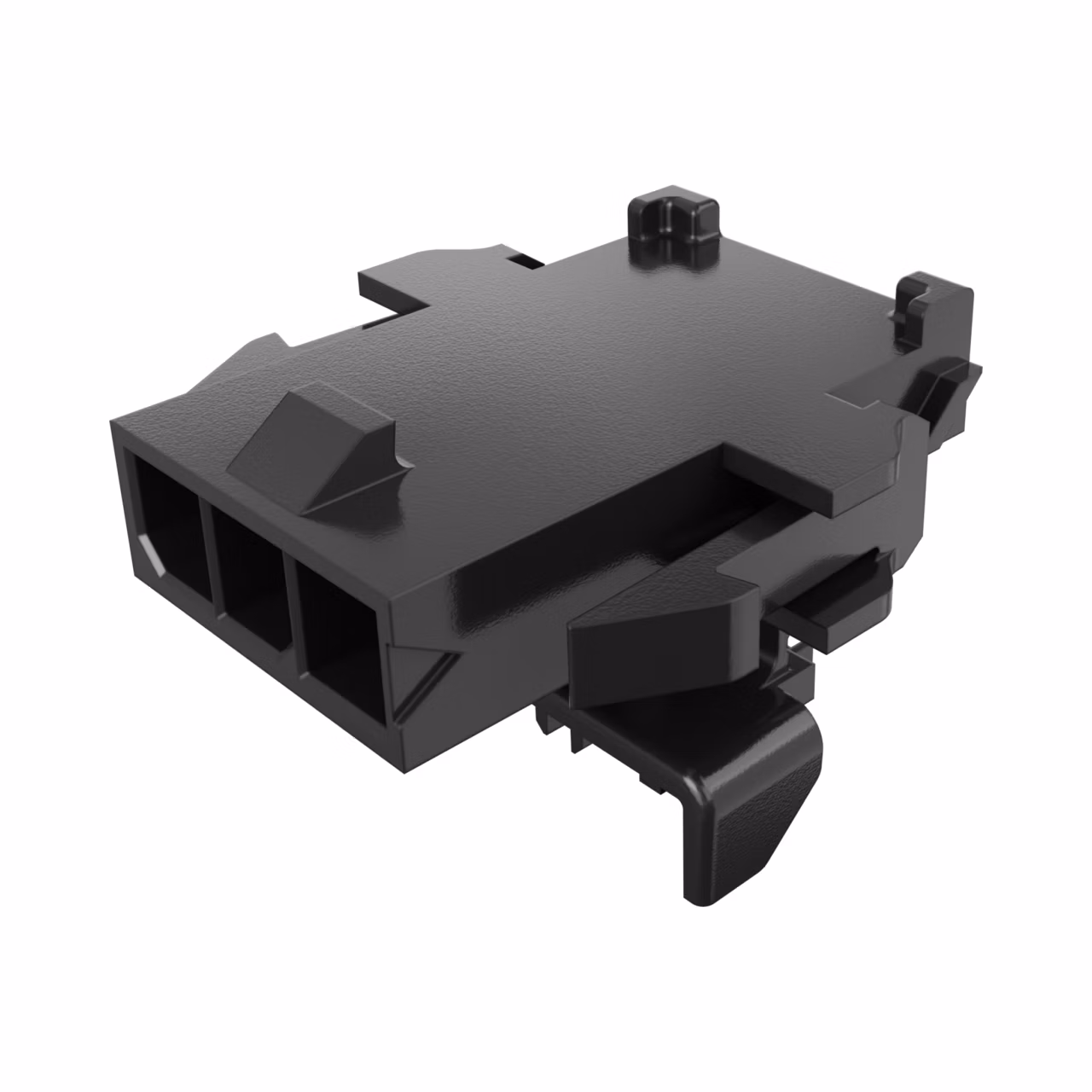 Micro-Fit TPA Panel Mount Plug Housing, Single Row, 3 Circuits, UL 94V-0, Glow-Wire Capable, Black for sale