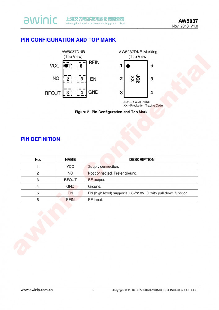 AW5037DNR datasheet page 2